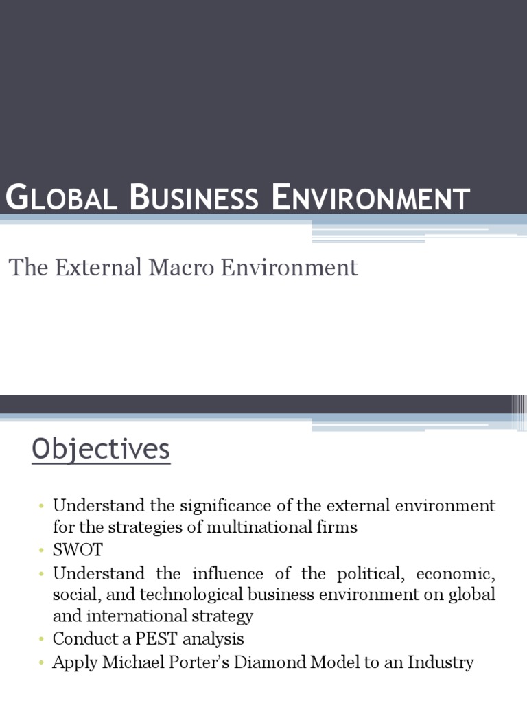 Lobal Usiness Nvironment: The External Macro Environment | Download ...