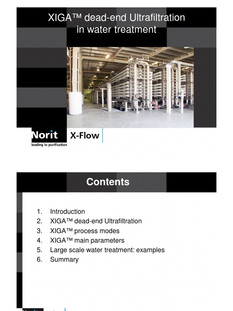XIGA™ Dead-End Ultrafiltration in Water Treatment | PDF | Membrane ...