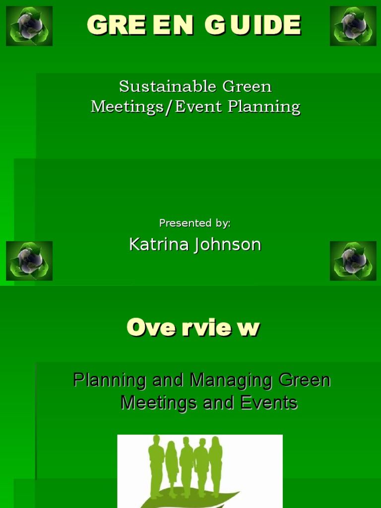 Sustainable Green Meetings/Event Planning | PDF | Sustainability ...