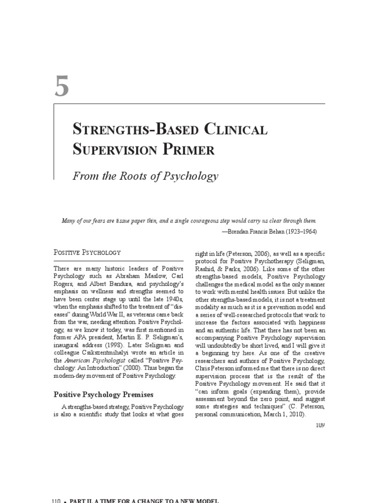 Strengths Based Supervision | PDF | Positive Psychology | Happiness