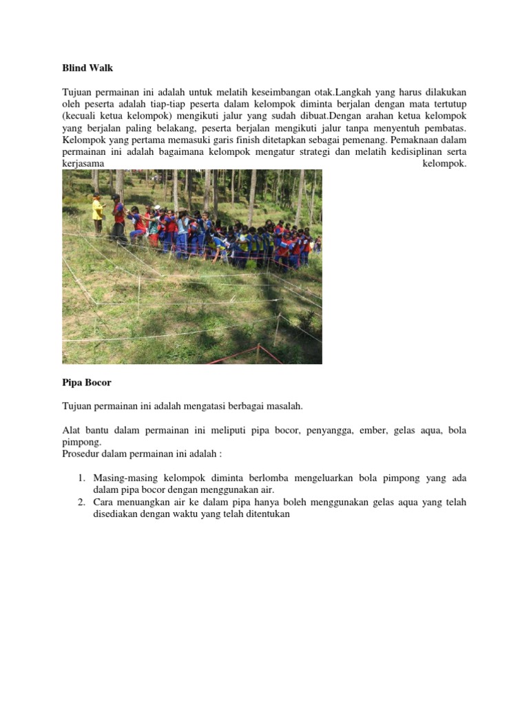 Blind Walk | PDF | Karier & Perkembangan | Game & Aktivitas