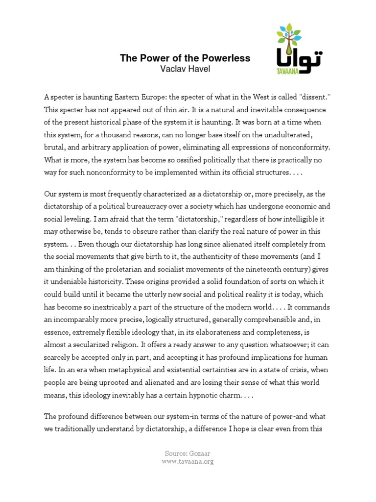 Power of The Powerless - PDF - English | PDF | Conscience | Truth