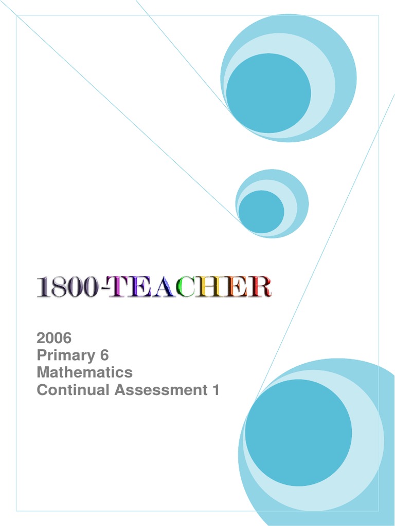 Primary 6 Mathematics Assessment 2006 | PDF