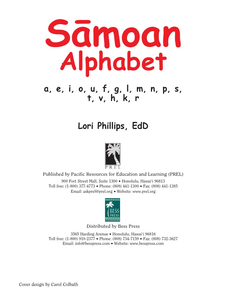 ''Samoan Alphabet'' PDF | PDF | Languages | Language Arts & Discipline