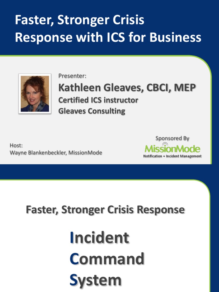 Faster, Stronger Crisis Response With ICS For Business | PDF | Incident ...