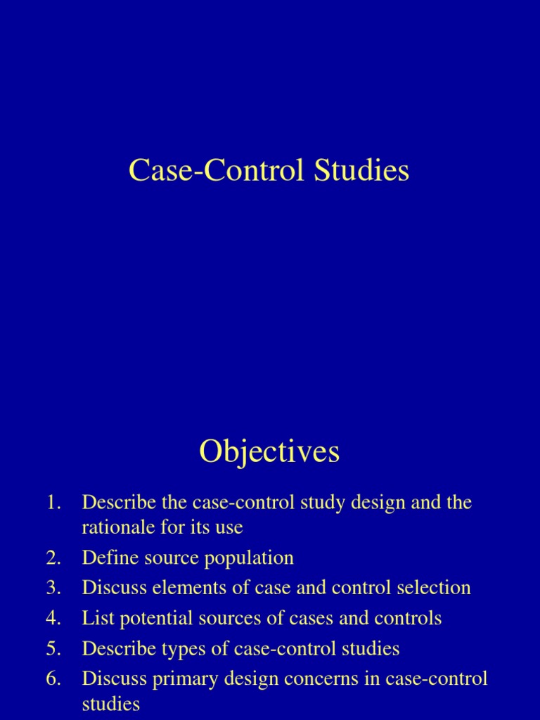 Case Control Design | PDF | Cohort Study | Odds Ratio
