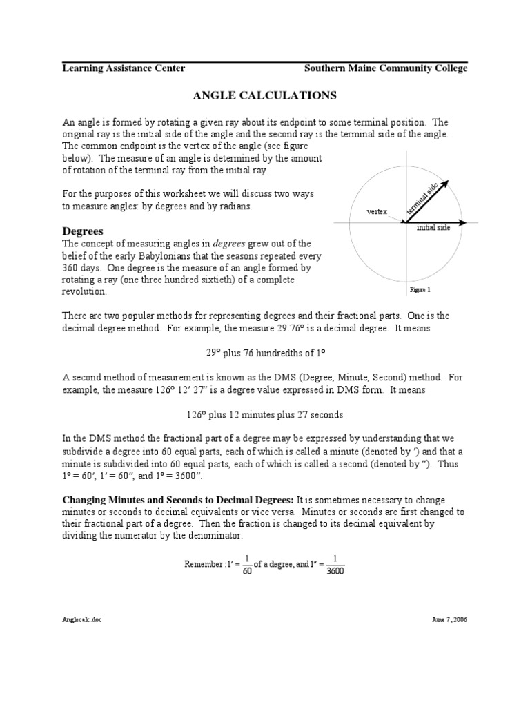 Angle Calc | PDF | Geometric Measurement | Geometry