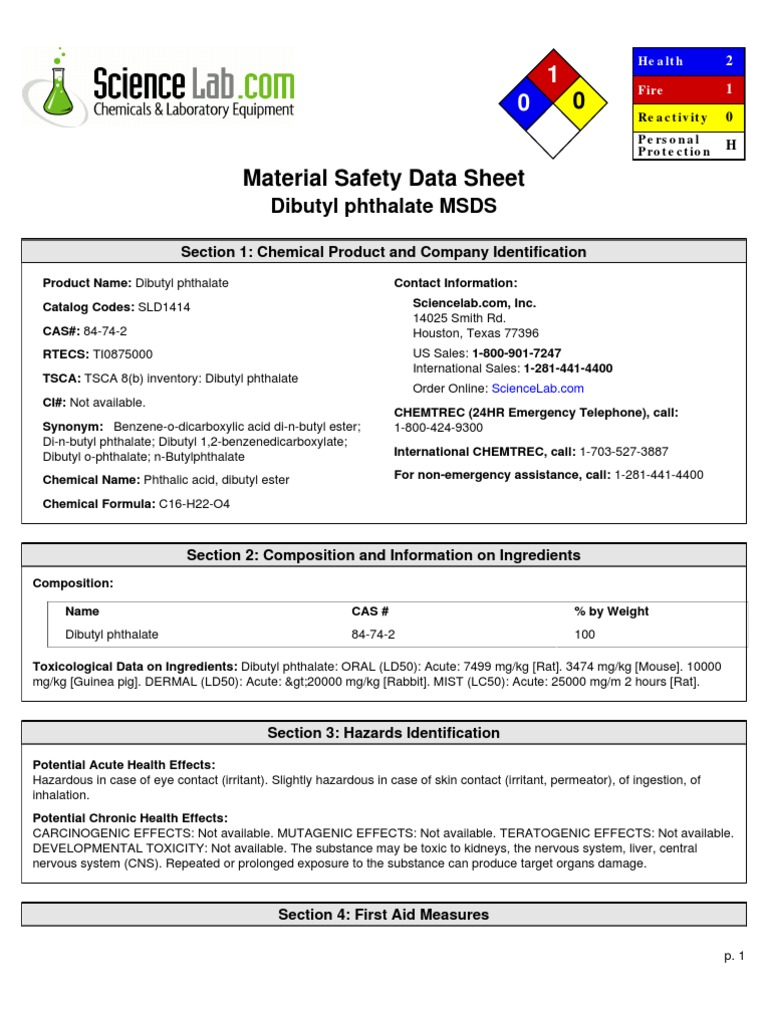 Msds PHP | PDF | Dangerous Goods | Toxicity