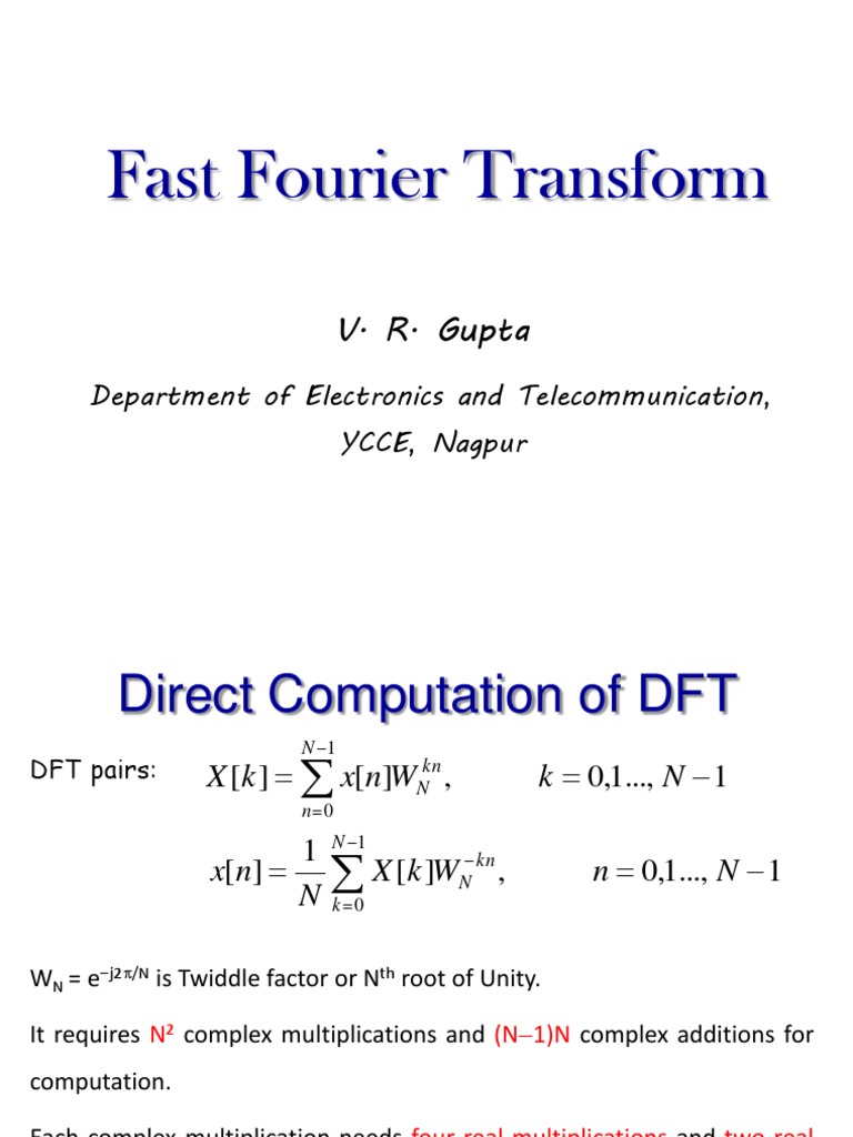 DIT-FFT | Fast Fourier Transform | Discrete Fourier Transform