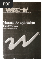 Manual de Aplicación WISC IV | PDF