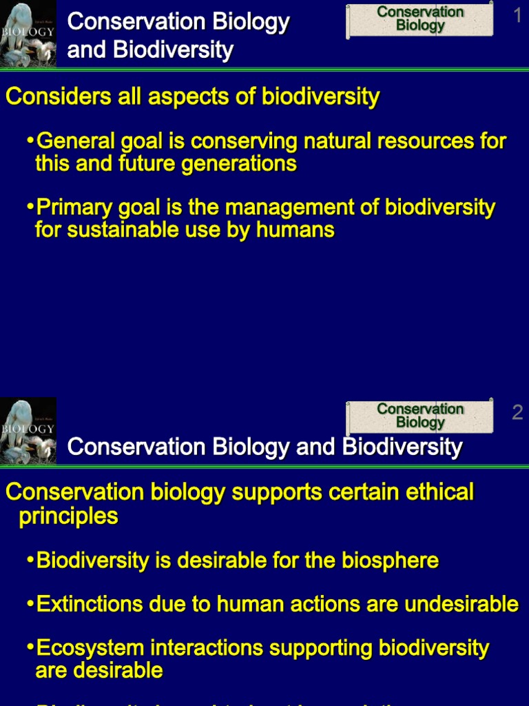 Conservation Biology and Biodiversity Management | PDF | Conservation ...