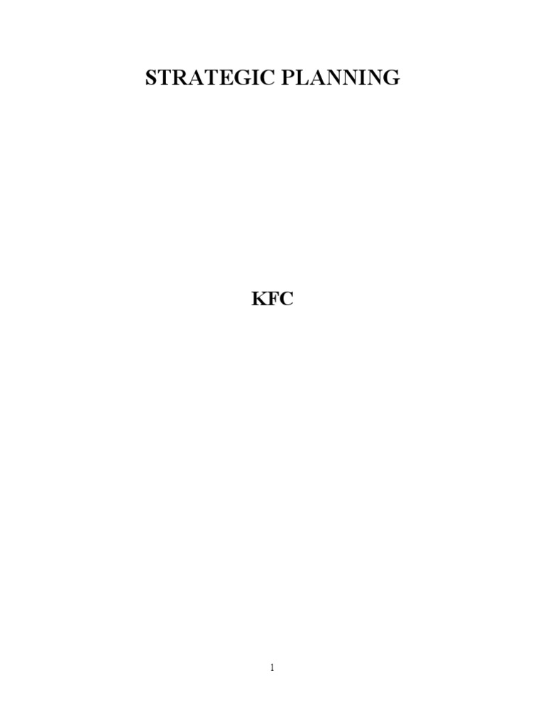 Kfc Complete Pdf Fast Food Restaurants Strategic Management