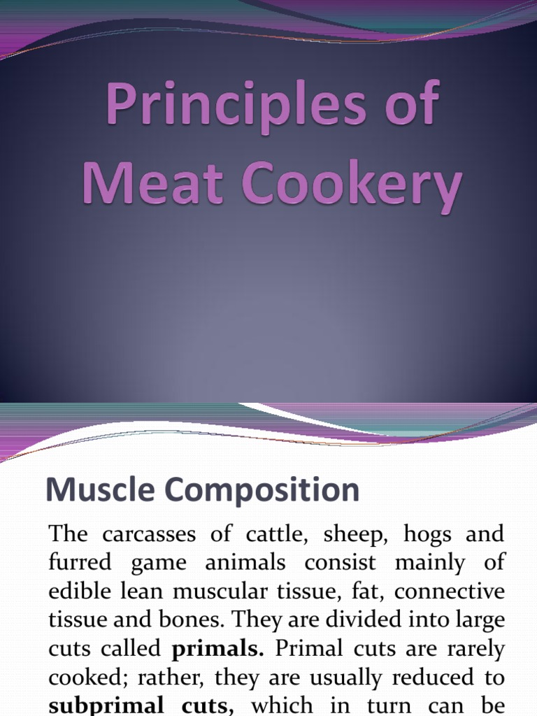 Principles of Meet Cookery | PDF | Grilling | Meat