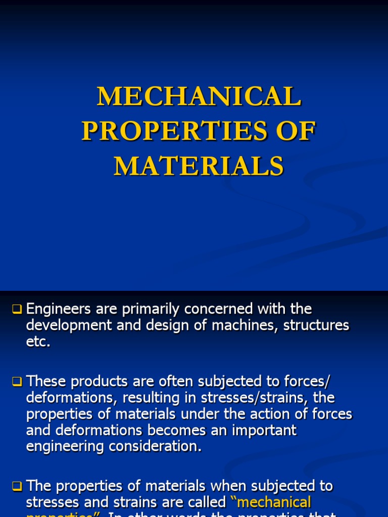 11.Mechanical Properties of Materials | Elasticity (Physics ...