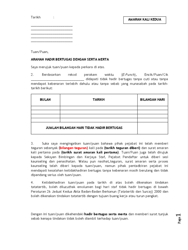 Surat Amaran 2 | PDF