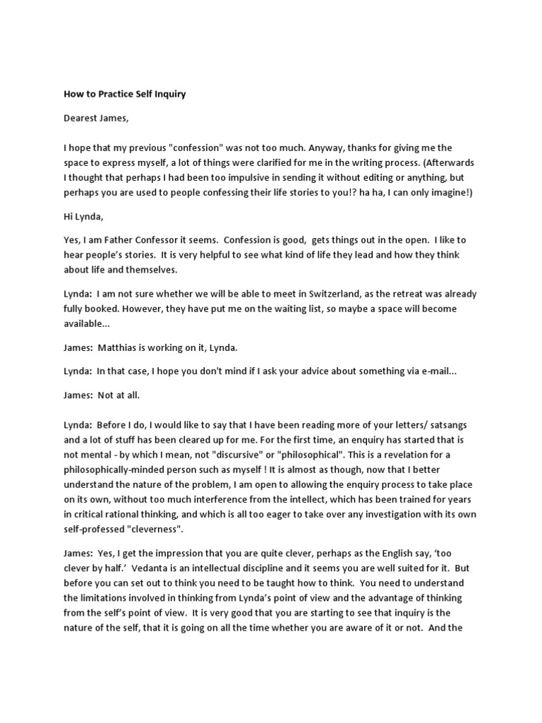 How To Practice Self Inquiry | PDF | Thought | Inquiry