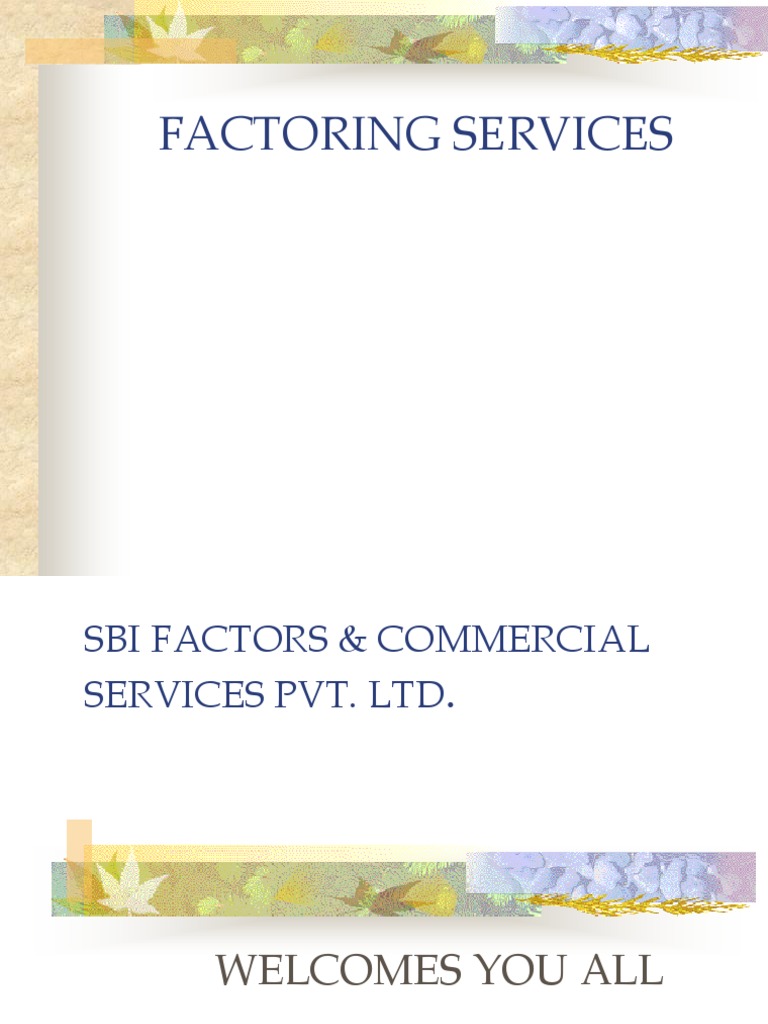 Factoring Services | PDF | Factoring (Finance) | Invoice