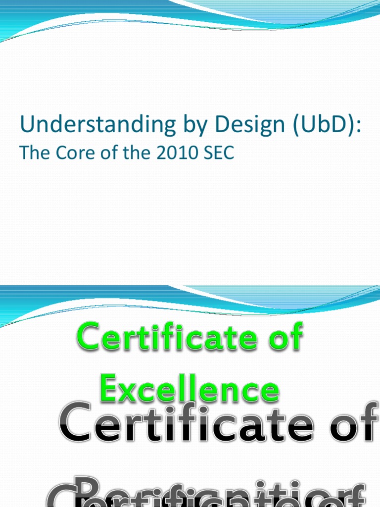 Understanding by Design (Ubd) :: The Core of The 2010 Sec | PDF ...