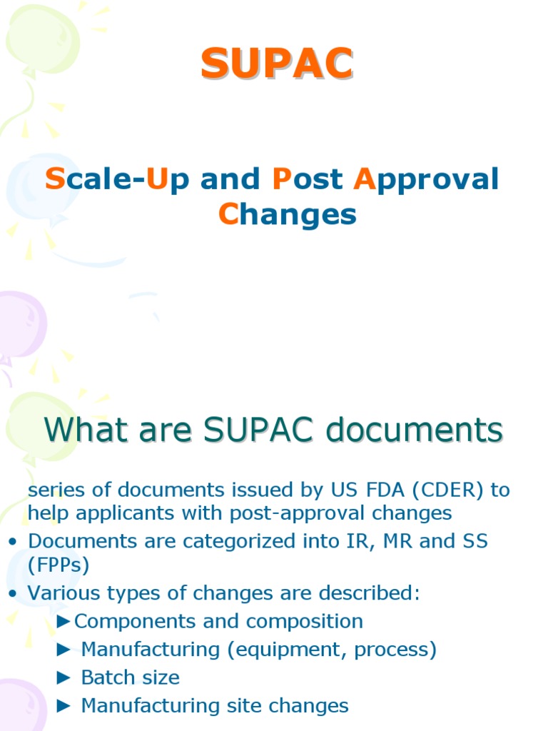 SUPAC.ppt | Chemistry | Materials