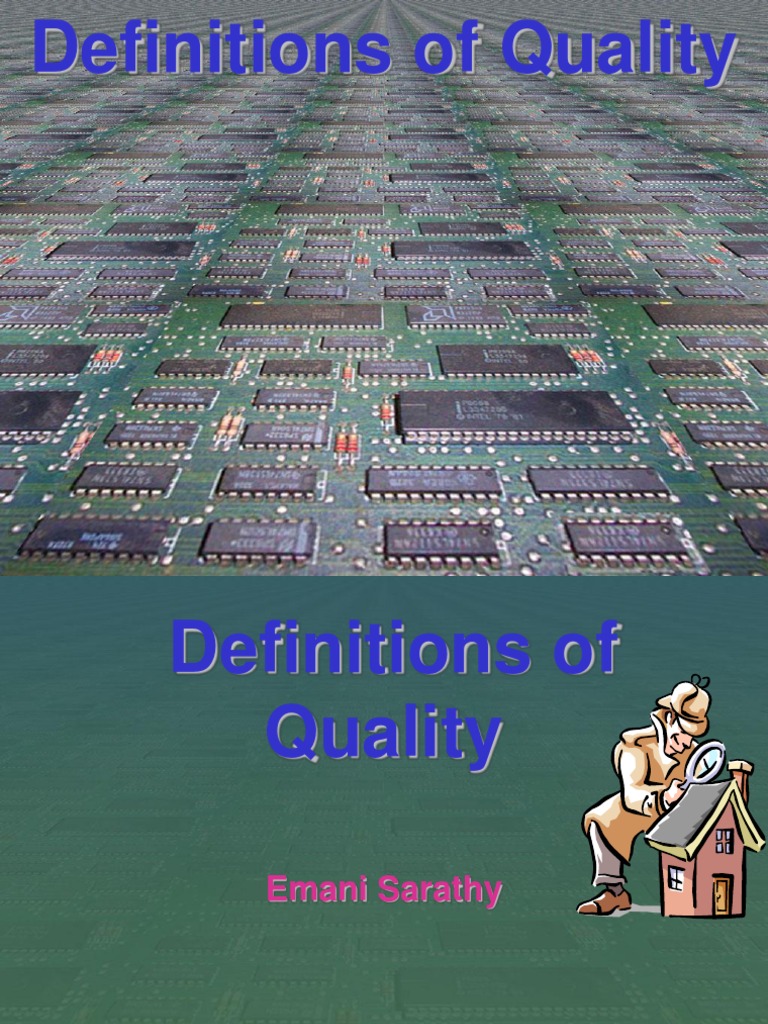 Definitions of Quality | PDF | Customer | Business Economics