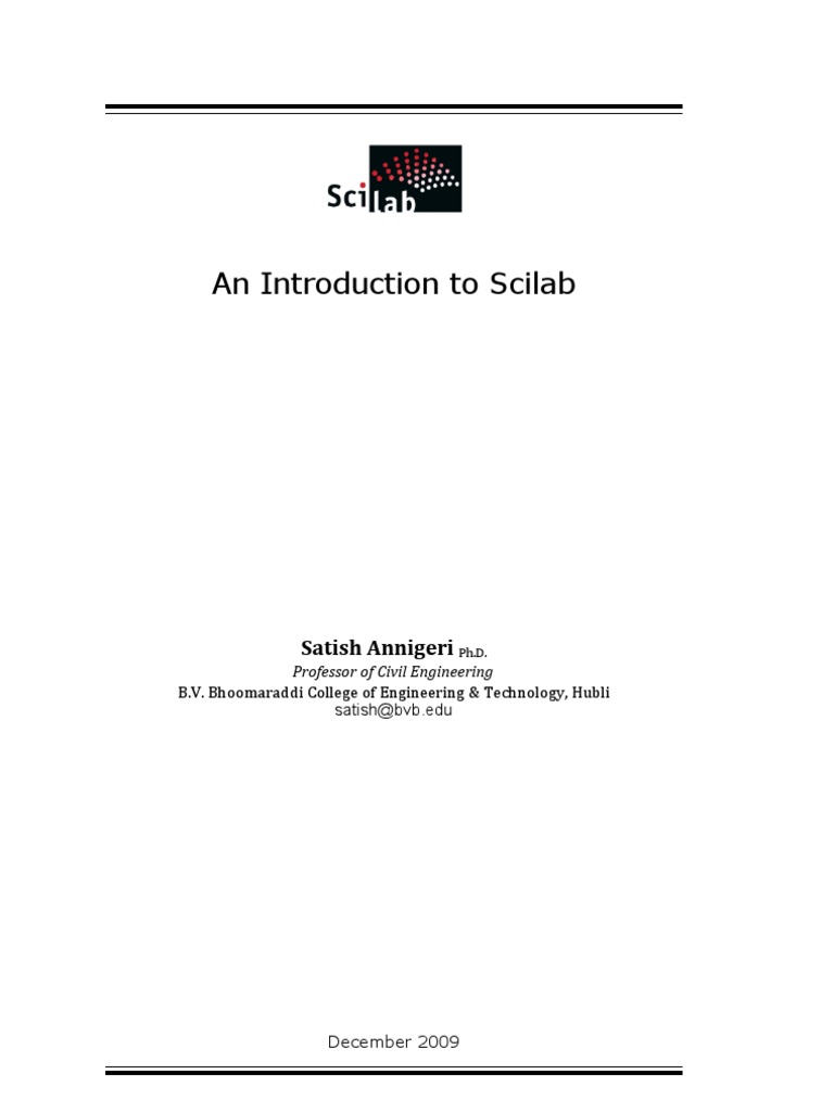 Scilab Tutorial Pdf Polynomial Matrix Mathematics