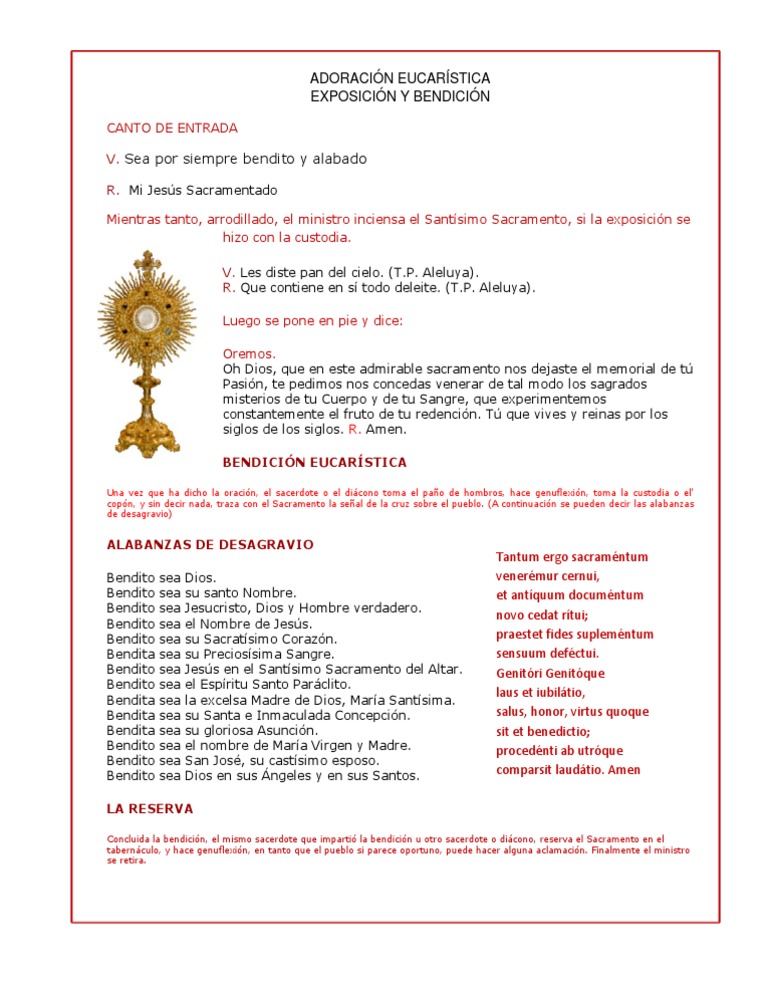 Adoración Eucarística | PDF