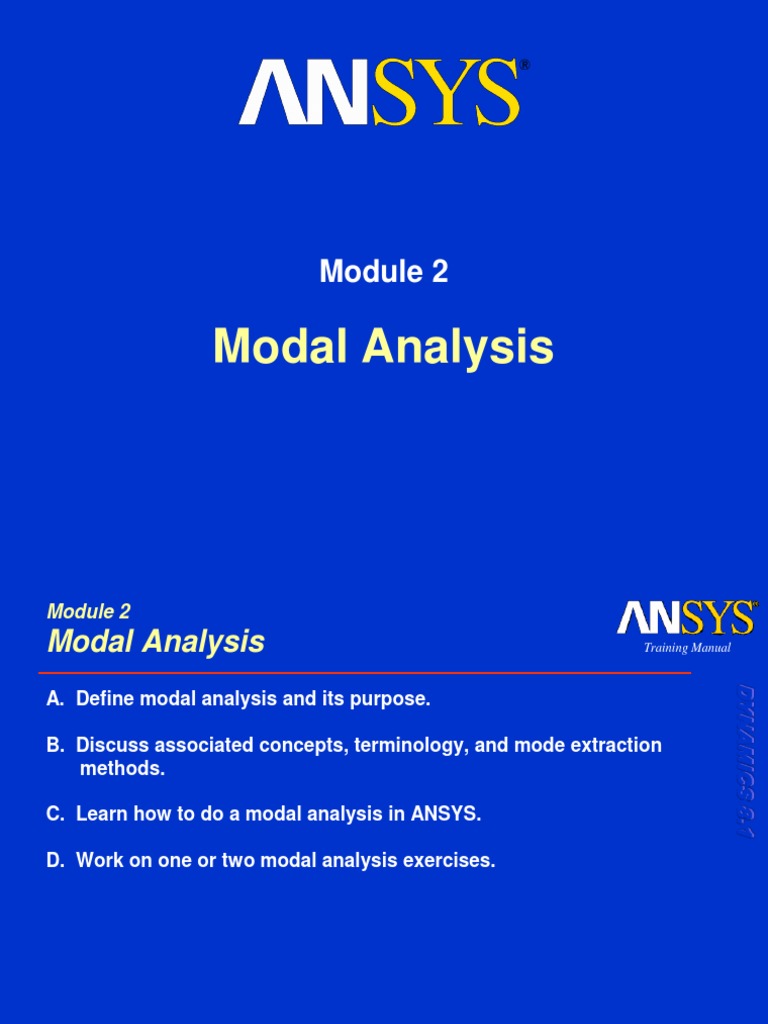 Modal Analysis Techniques in ANSYS | PDF | Normal Mode | Eigenvalues And Eigenvectors