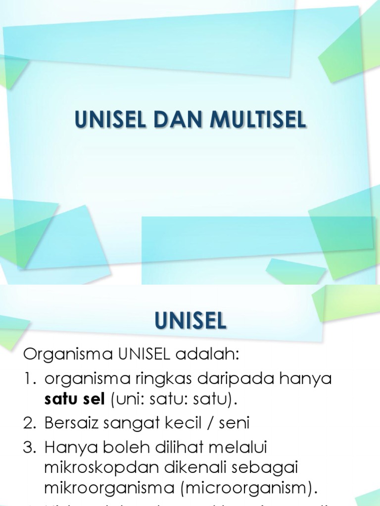 Unisel Dan Multisel | PDF