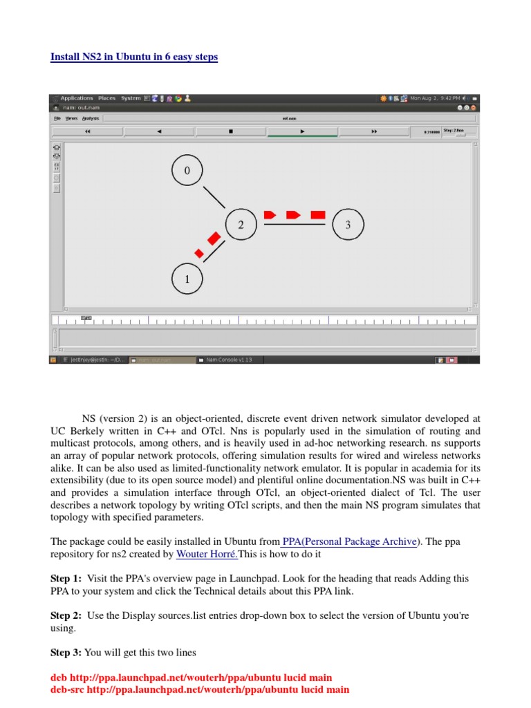 Install NS2 on Ubuntu: 6 Steps | PDF | Art | Computers