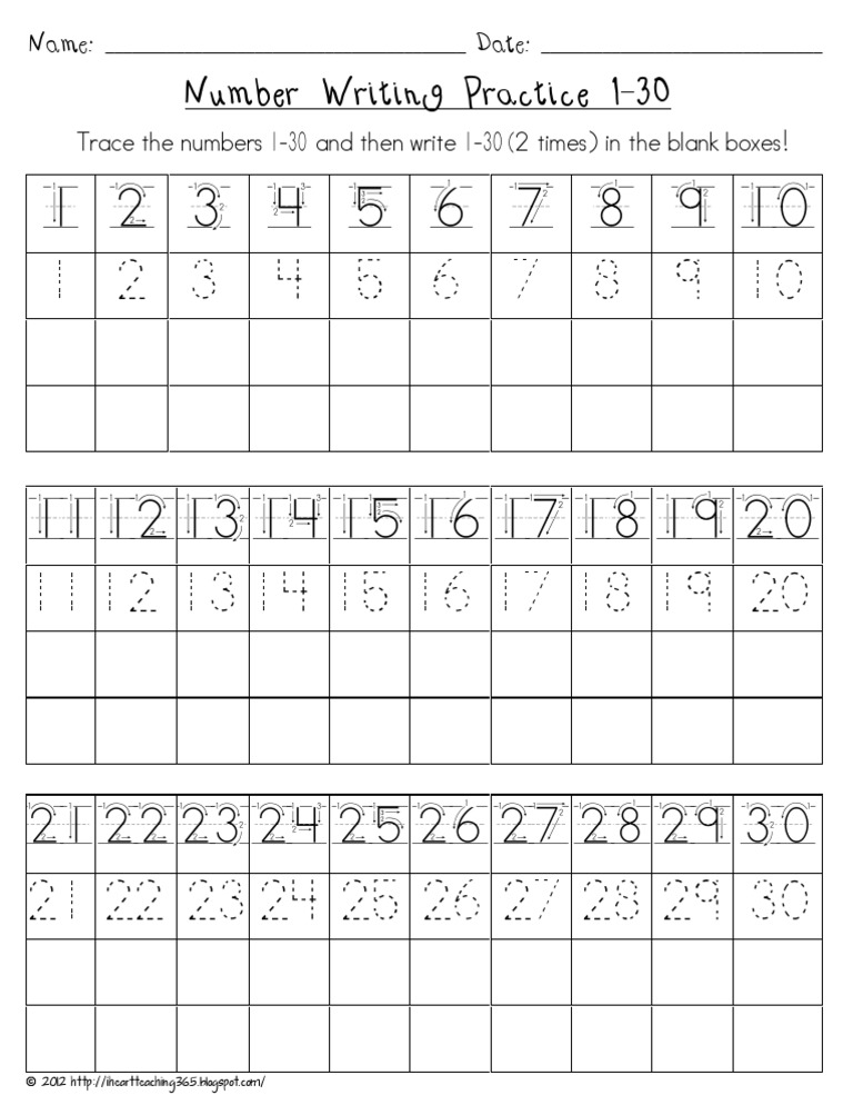 Practice Writing Number 5