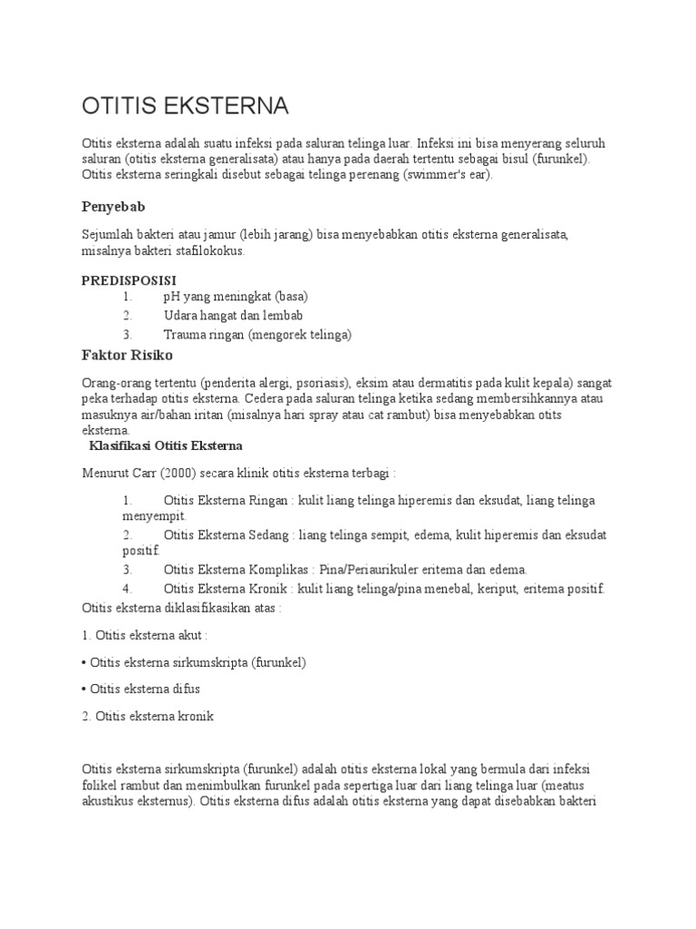 Otitis Eksterna | PDF