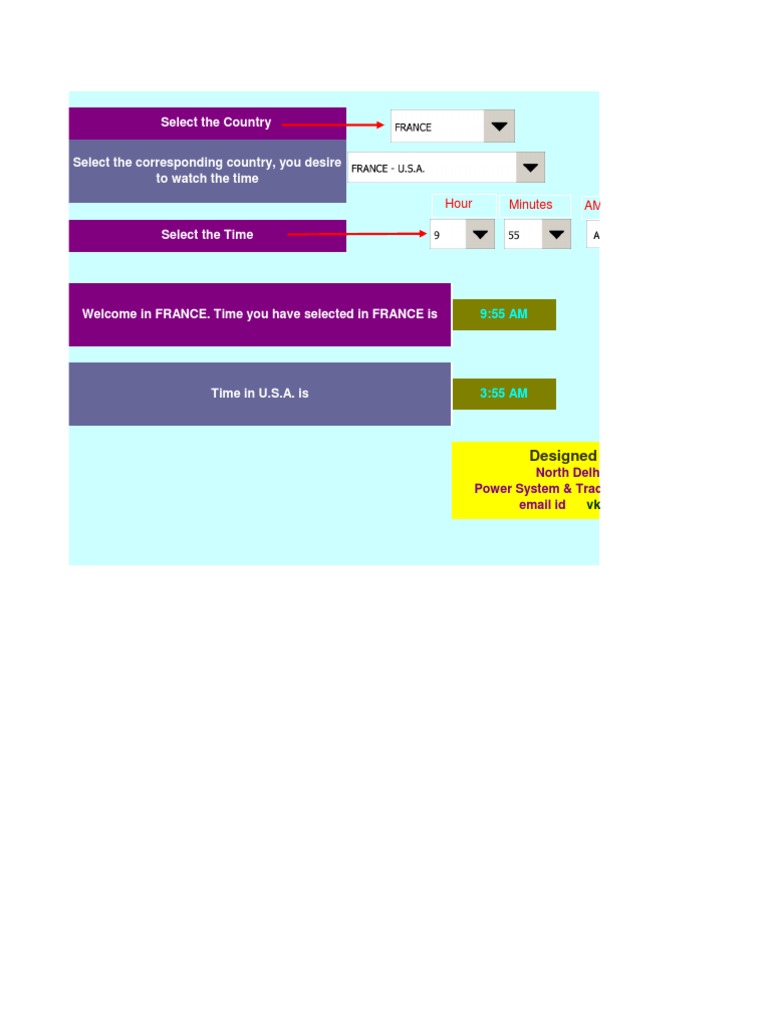 Time Conversion Tool for Countries | PDF
