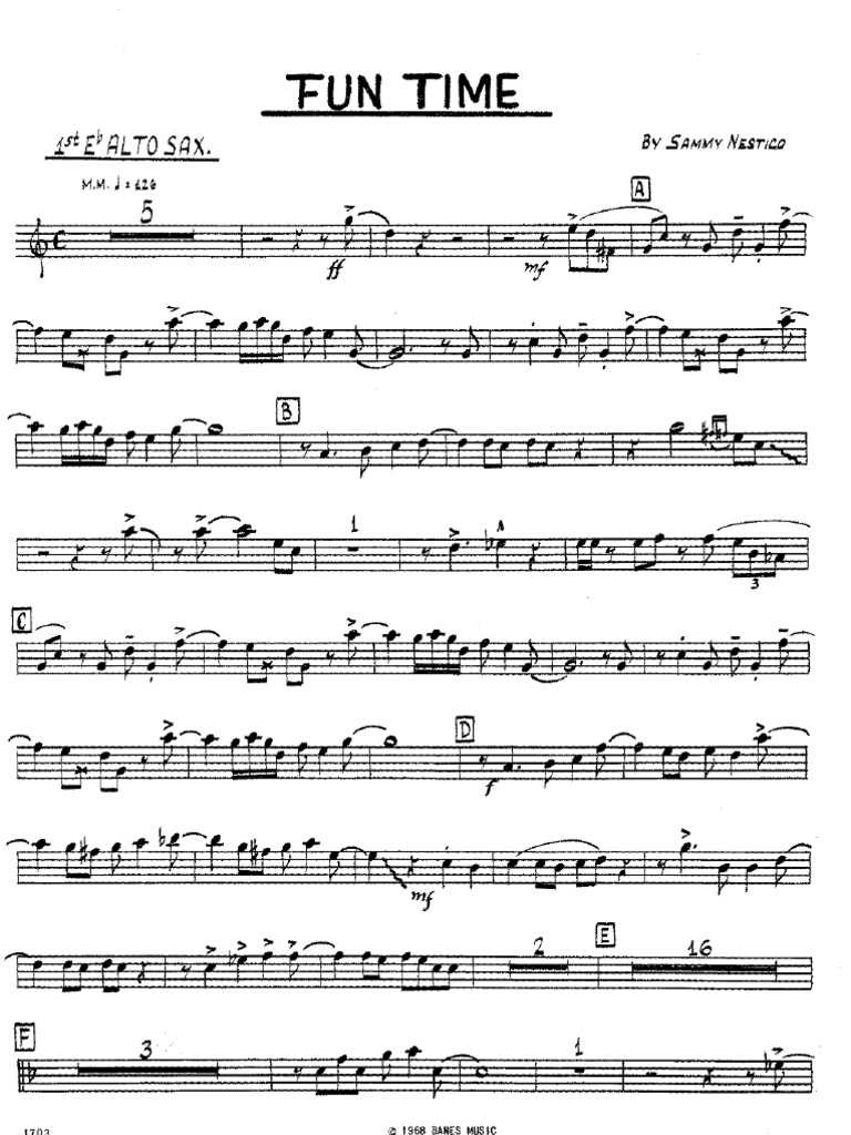 Funtime - Full Big Band - Sammy Nestico | PDF