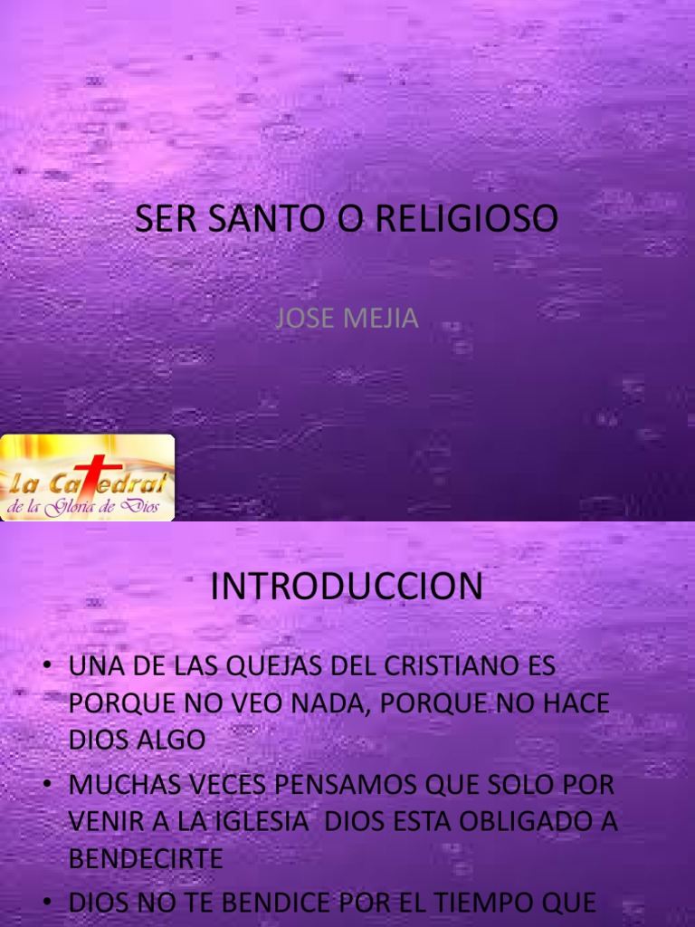 De la religiosidad a la santidad: el verdadero significado de una vida ...