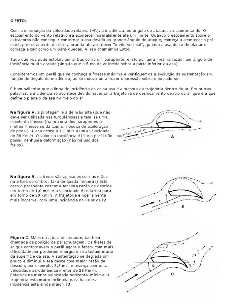 O Estol - Sustentação e Arrasto | PDF | Sustentação (aerodinâmica) | Asa