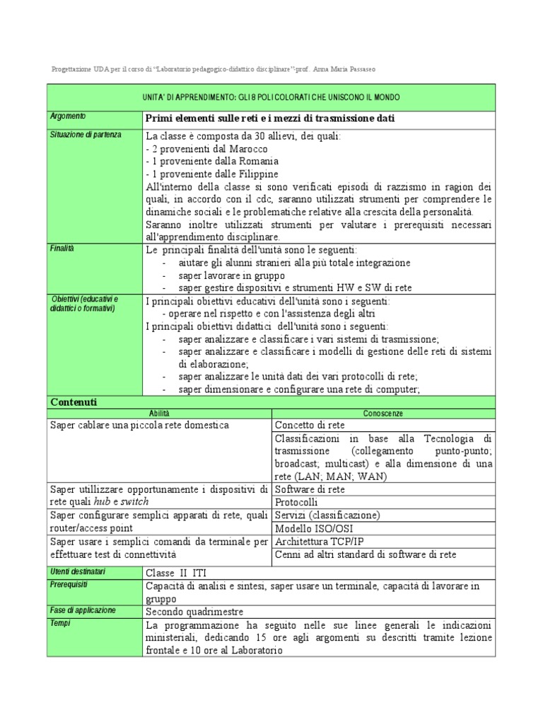 Uda Sulle Reti Informatiche | PDF