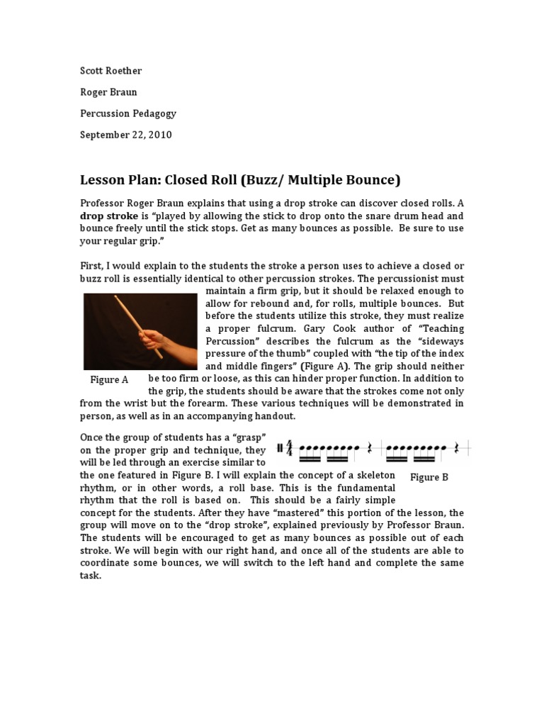 Roether Closed Roll Lesson Plan | PDF