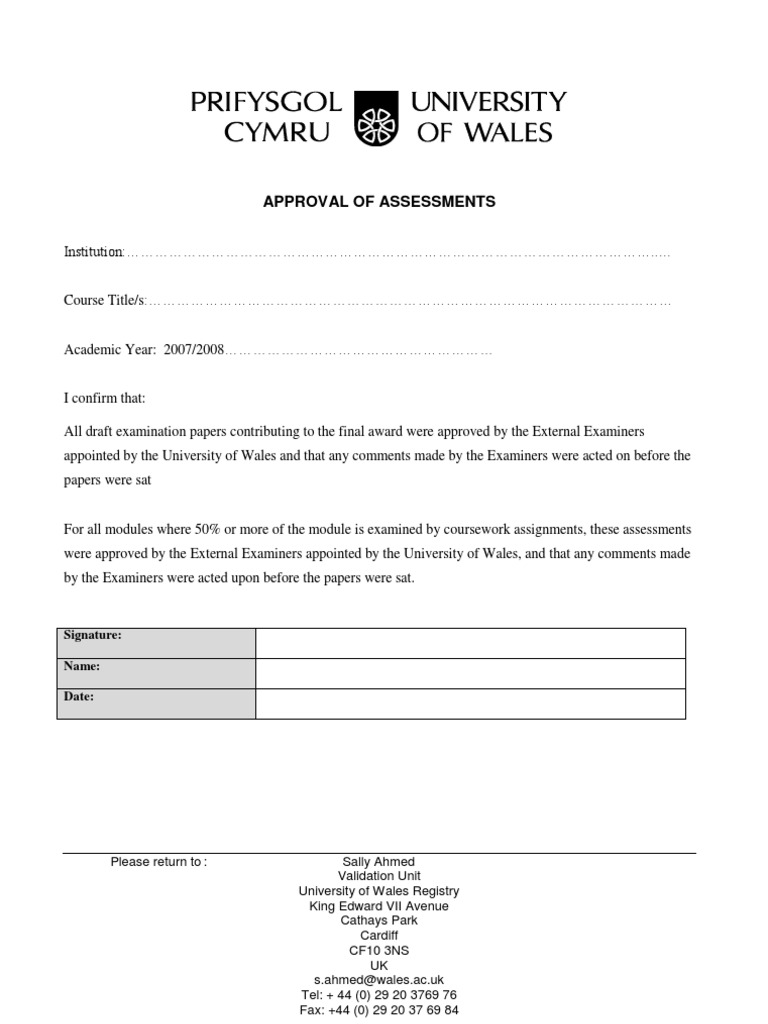 Assessment Proforma - Final Drafts | PDF