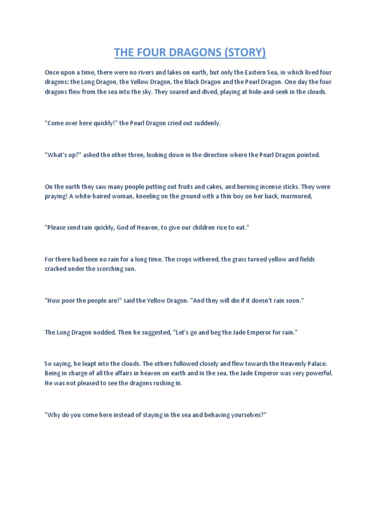 The Four Dragons (STORY) | PDF | Nature