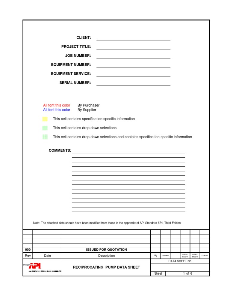 674 Reciprocating Pump Datasheets | PDF