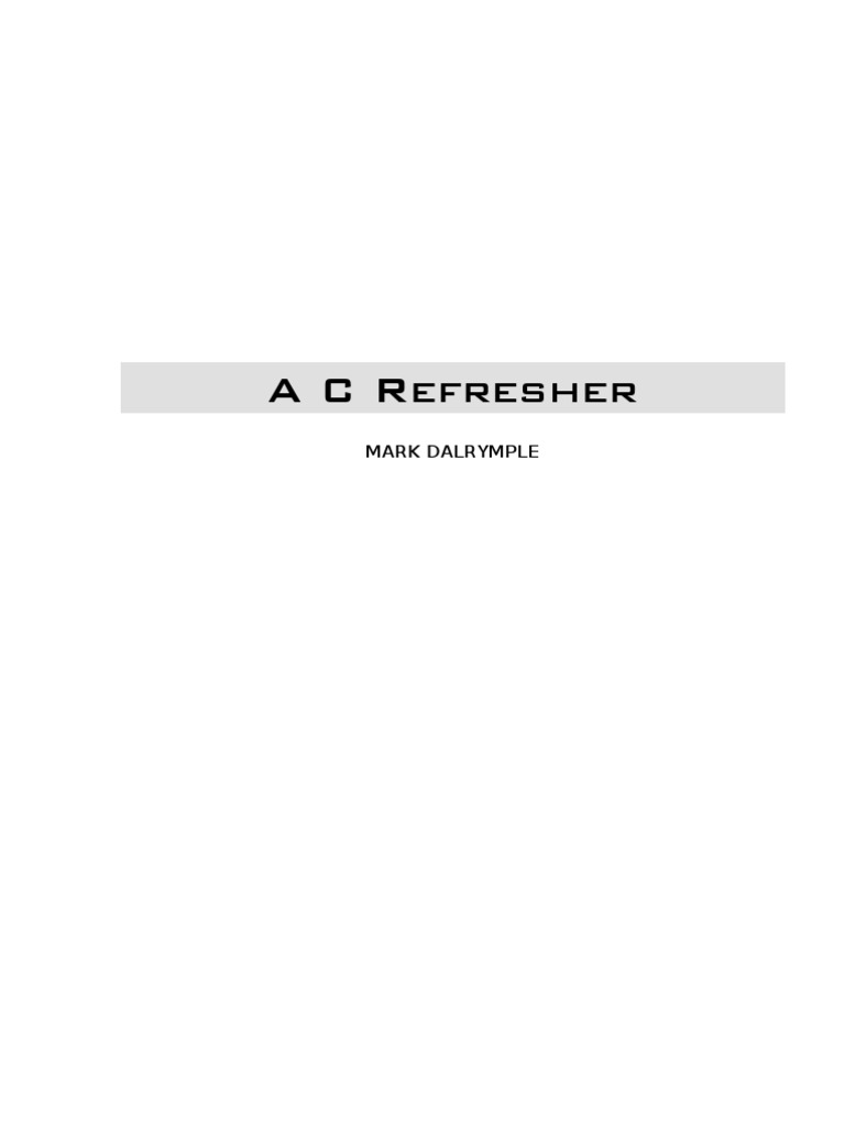 C Refresher | PDF | C (Programming Language) | Data Type