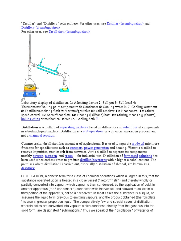 8: Distillate/receiving Flask 9: Vacuum/gas Inlet 10: Still Receiver 11 ...