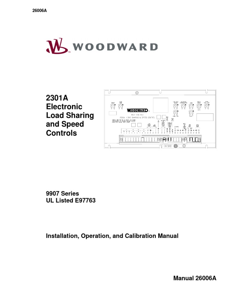 2301A Electronic Load Sharing and Speed Controls: 9907 Series UL Listed ...