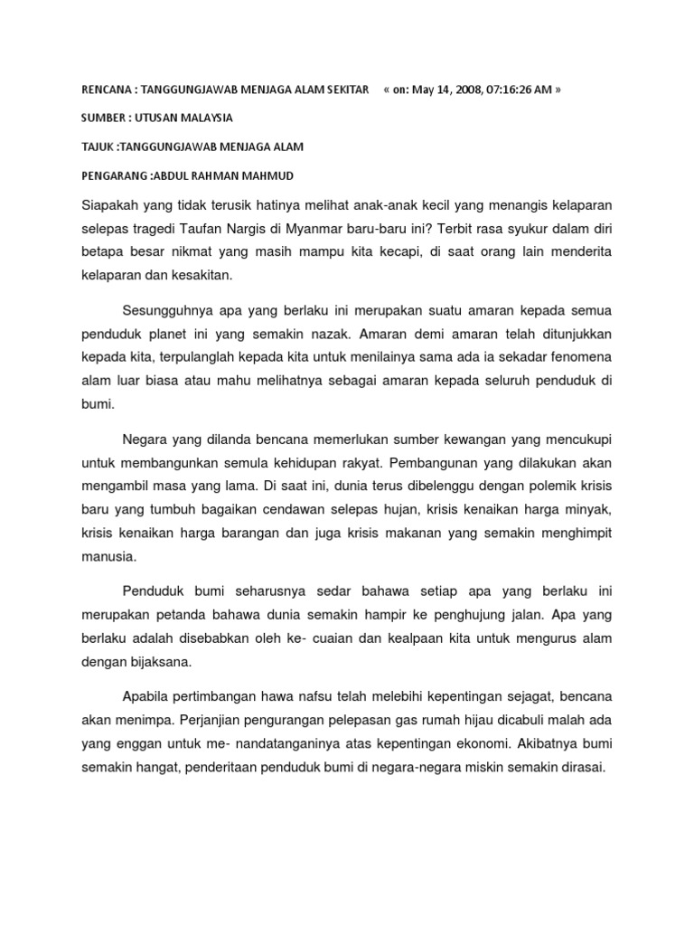 Rencana Alam Sekitar | PDF