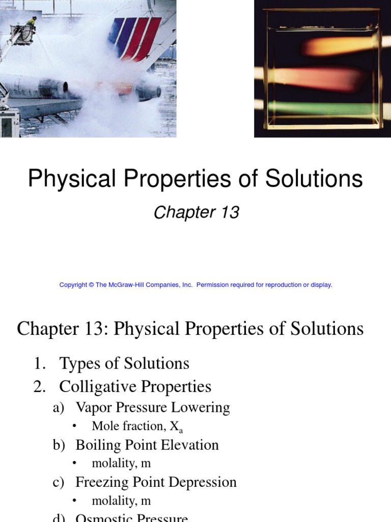Physical Properties of Solutions | PDF | Solution | Solubility