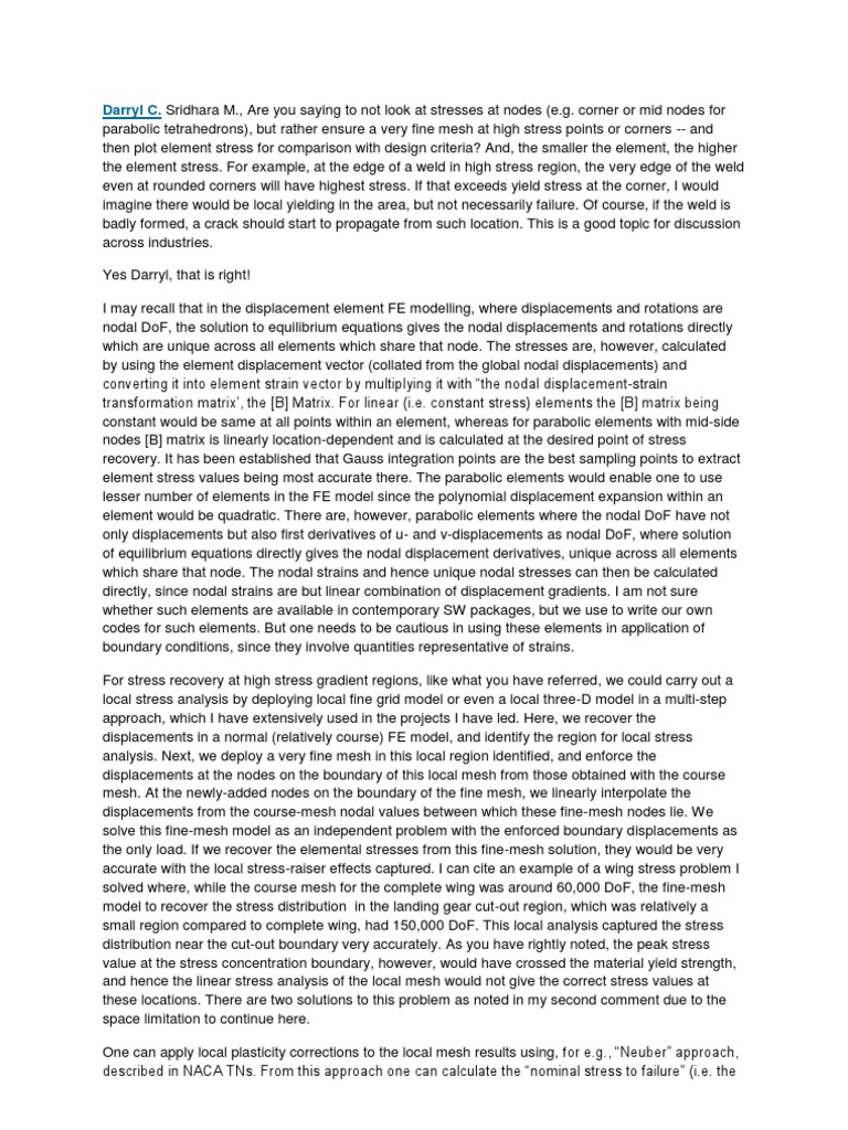Mid-Side Node Second Comment | PDF | Stress–Strain Analysis | Stress ...