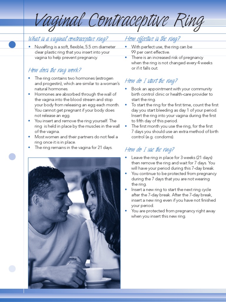 Birth Control Vaginal Ring | PDF | Birth Control | Sexually Transmitted ...