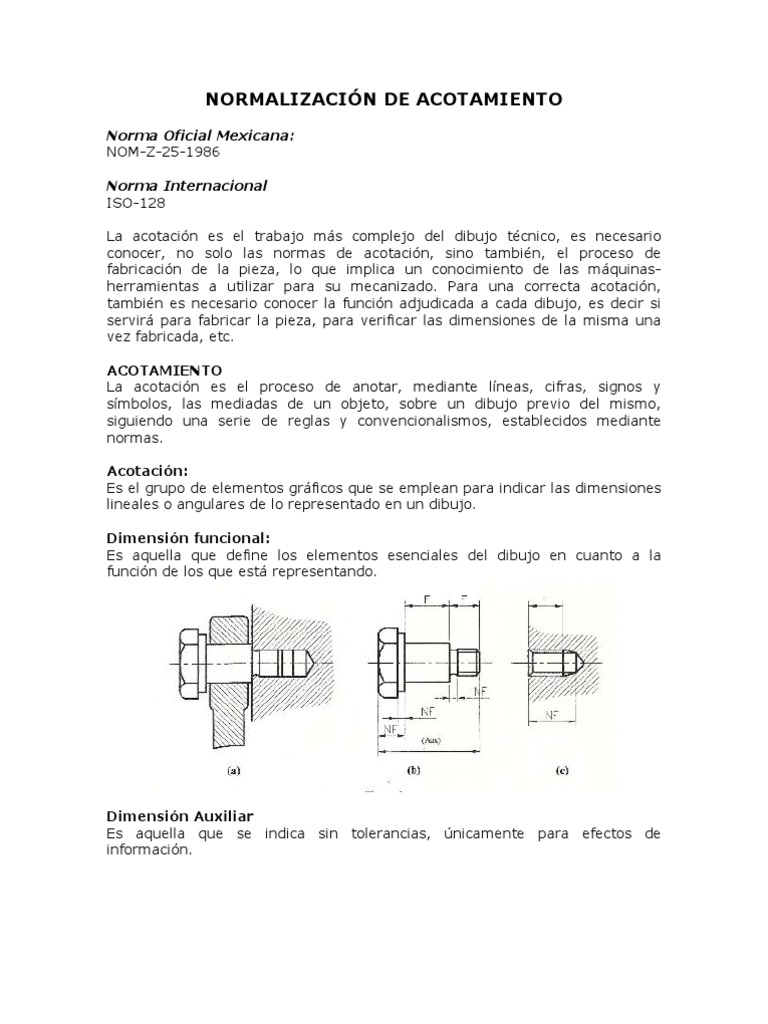 Guía de Acotación en Dibujo Técnico | PDF | Dimensión | Dibujo