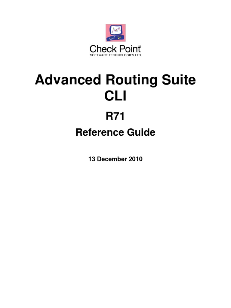 CP R71 AdvancedRoutingSuite CLI ReferenceGuide PDF | PDF | Internet Protocols | Routing