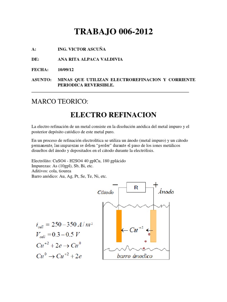 Electro CPR y Er | PDF | Minería | Cobre